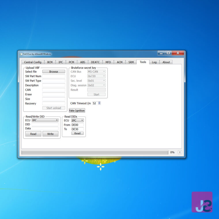 FoCCCus Central ECU Config Edit - ELM327 - Focus MK3 - James Simpson